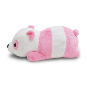 avocatt pink panda bear plushie - 12 inches panda pillow for boys and girls - squishy plush toy stuffed animal - kawaii cute japanese anime style gift