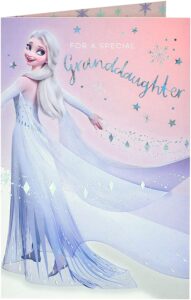 uk greetings granddaughter birthday card - disney birthday card for her - frozen birthday card for lovely granddaughter - elsa