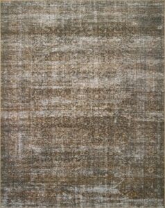 loloi amber lewis billie collection, tobacco & rust 3'-6" x 5'-6" area rug – antique & distressed accent rugs for living room, bedroom, entryway & hallway, no shed high traffic area home decor rug