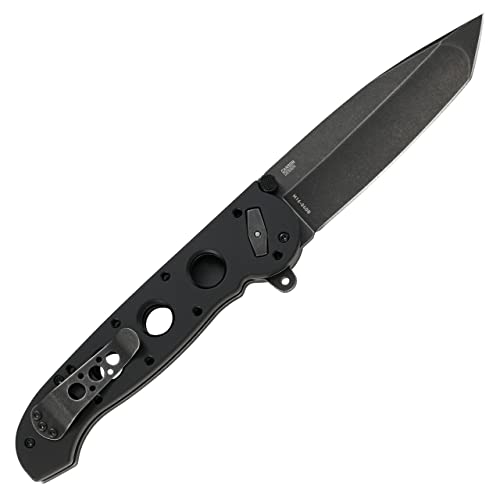 CRKT M16-04DB Folding Pocket Knife: Assisted Opening EDC, Deadbolt Lock, Reversible Pocket Clip Stonewash Blade, Aluminum Handle