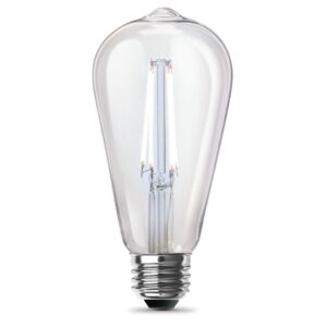 feit electric st19 e26 (medium) filament led bulb soft white 100 watt equivalence 2 pk - case of: 1;