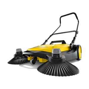 kärcher - s 6 twin walk-behind outdoor hand push floor sweeper - 10 gallon capacity - 33.9" sweeping width - sweeps up to 32,300 square feet/hour