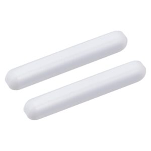 meccanixity magnetic stirrer mixer stir bar rod 50mm(1.97") cylinder shape ptfe coating magnet white for laboratory pack of 2