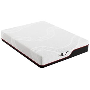 mlily 12 inch twin xl mattress, manchester united memory foam mattress in a box made in usa, medium plush, certipur-us certified