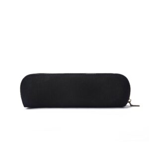 yonben canvas pencil case -cotton canvas and simple multifunctional pencil bag, zipper portable pencil storage (black)