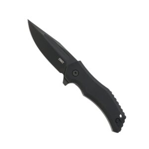 crkt fawkes edc folding pocket knife: assisted open everyday carry, d2 blade, liner lock, g10 handle with reversible pocket clip 2372k