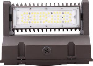 ostek 40w rotatable led wall pack light, 5,400lm 5000k, adjustable outdoor security lighting for commercial & industrial areas, replaces 150w-300w mh/hps, ul listed