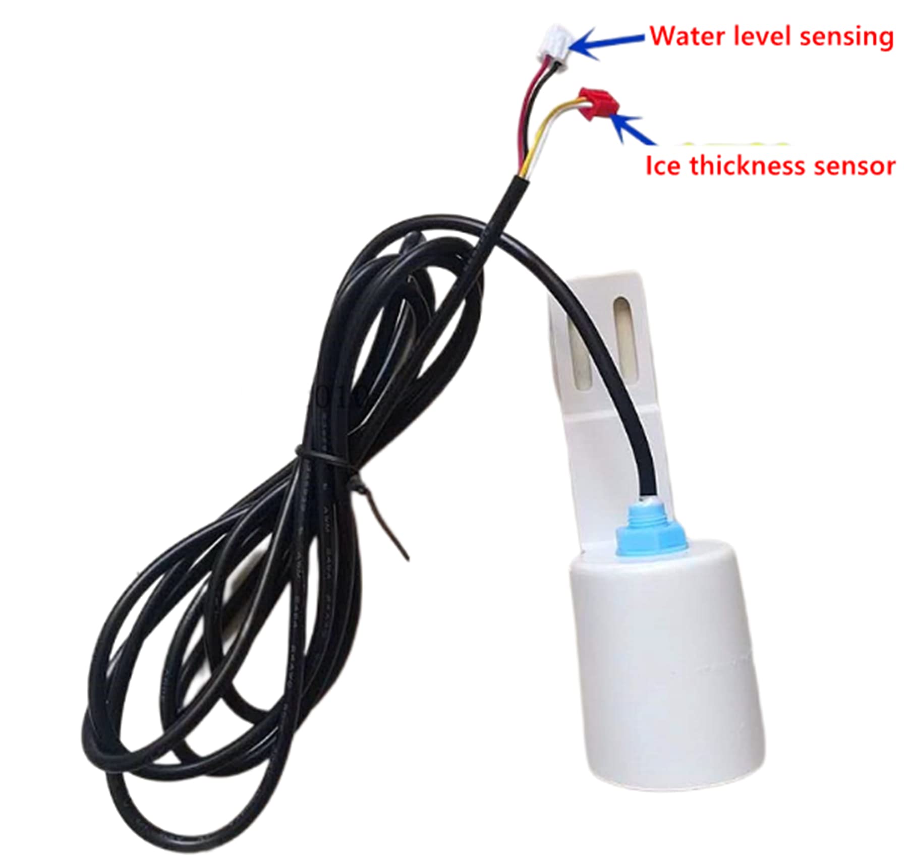 1PC ice Thickness Probe, ice Machine 4-Wire 2P Plug Water Level and de-ice Dual Probe, de-ice Sensor, Water Temperature de-ice Float Sensing Device for Computer Board