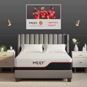 mlily 12 inch twin mattress, manchester united memory foam mattress in a box made in usa, medium plush, certipur-us certified