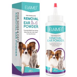 zixaok dog ear cleaner 30g - removal ear powder for pets,dog ear infection treatment,supports infection prone ears, ear odor in pets