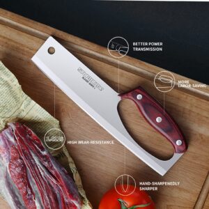 STUPIDCOW Kitchen Knife, 9 Inch Chef Knife, Sharp Cooking Knife in German High Carbon Stainless Steel with Ergonomic Handle