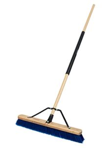 harper 20201044 24 in. indoor/outdoor dry all-purpose push broom with dual bristles, for dust, gravel, debris