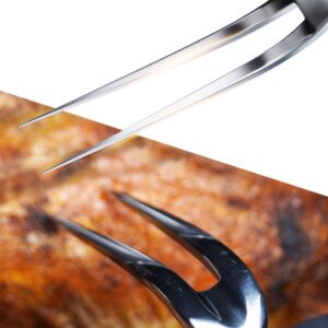 DALSTRONG Meat Fork - 7.7 inch - Valhalla Series - 9CR18MOV High Carbon Steel BBQ - Professional Barbecue Carving Fork Gift - Celestial Resin & Wood Handle - Kitchen Utensils - Two Pronged Fork