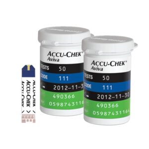 Accu-Chek Aviva Plus Test Strips for Diabetic Blood Glucose Testing (Pack of 100)