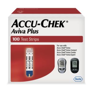 accu-chek aviva plus test strips for diabetic blood glucose testing (pack of 100)