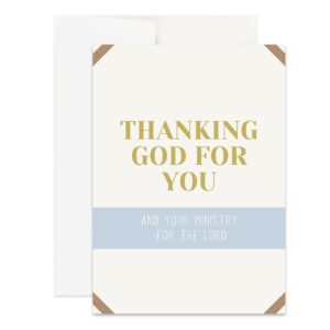 simply uncaged christian gifts ministry appreciation card (single card, 5 x 7 inches, white envelope included)