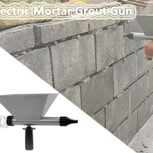 Electric Mortar Grout Gun Portable Pointing Grouting Caulking Sprayer with 8 Nozzles (Without Electric Drill)