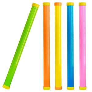 novelty place 16" groan tube noise makers 5 pack - funny party noisemaker for kids and adults - party favor sound tubes toys multiple colors