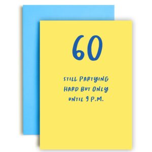 huxters birthday card - 60th birthday cards for men and women – funny old man birthday card – 350gsm paper birthday cards for mum and dad - funny birthday card for friend women - a5…