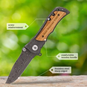 ZENNLAB Moblade Engraved Pocket Knife for Brother, Birthday, Christmas Gift for Brother from Sister Brother, Brother Gift Idea, Best Brother Ever