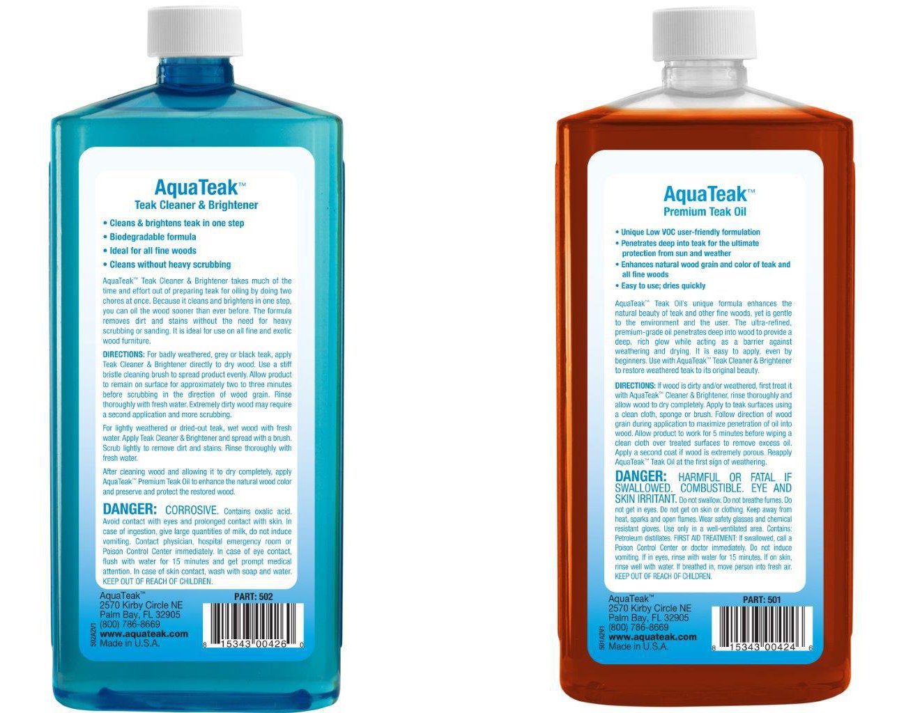 AquaTeak Care Kit: Premium Teak Oil & Teak Cleaner & Brightener