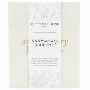 wedding anniversary journal (ivory, 189 pages) - anniversary book for couple - marriage memory book & photo album - unique wedding gifts for couple