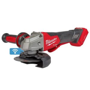 milwaukee 2882-20 m18 fuel brushless lithium-ion 4-1/2 in. / 5 in. cordless braking grinder with no-lock paddle switch with one-key (tool only)