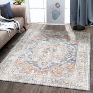 luxe weavers pastel floral pattern multi 8x10 area rug