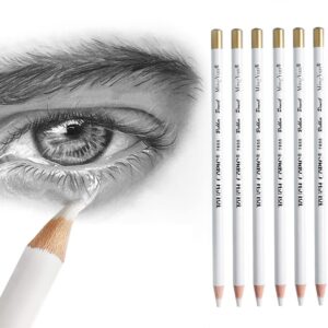 eraser pencils set for artists, wooden sketch eraser pen for charcoal drawings, professional highlight painting eraser for sketching, revise erasing details for students limner