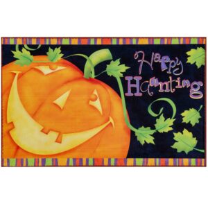 happy haunting olivia's home accent rug halloween themed seasonal rug 22" x 32"