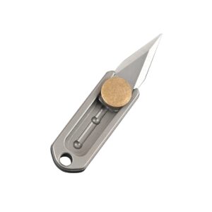 NHDT SW705 Mini Titanium Alloy Package Opener Knife, EDC Tiny 1.2 Inchs hang on a keychain, ultralight 0.17oz Portable Multifunction Tool