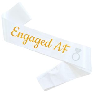 magnusson's garden engaged af sash, i said yes couple wedding party, bridal shower, bachelor, bachelorette, engagement party accessory, engagement gift for women, bride, groom-to-be, future mr and mrs