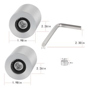 Belt Grinder 2" x 72" Wheel Set Complete Belt Knife Grinder Wheel Set Aluminum Wheel Crowned for Knife Grinder 4" Drive 5/8" Bore 3" Track 2" Idler (4" 5/8-3" - 2")