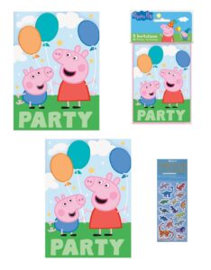 unique peppa pig birthday party supplies bundle includes 24 party invitations