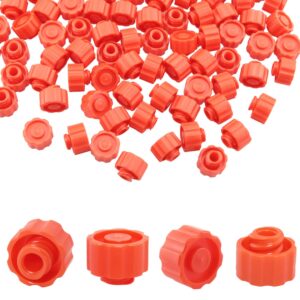 itrolle syringe luer lock cap 100pcs orange round no needle luer lock caps for feeding tubes laboratory supplies