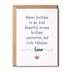 lillagifts nana birthday card - amazing nana gift - birthday card nana - funny nana card - card for nana birthday 5 x 7 inches