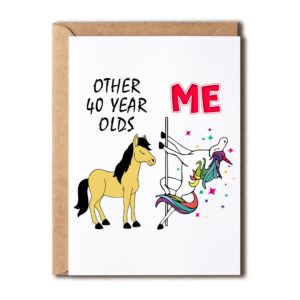 40th birthday gifts for women other 40 year olds me unicorn card 40 years old birthday gifts card for mom wife friend sister her