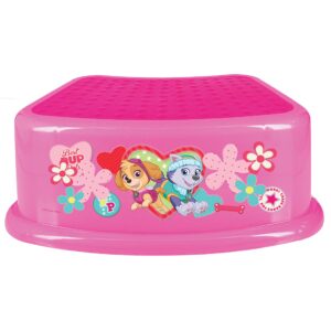 ginsey nickelodeon paw patrol skye and everest step stool - kids step stool, potty training, non-slip, bathroom, kitchen, lightweight