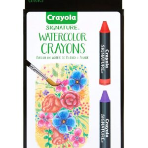 Crayola Signature Premium Watercolor Crayon Sticks & Paintbrush, 12 Count, Gift