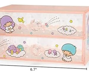 Sanrio Little Twin Stars 055743 Sparkly Clear Stacking Chest