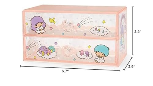 Sanrio Little Twin Stars 055743 Sparkly Clear Stacking Chest