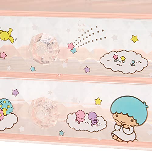 Sanrio Little Twin Stars 055743 Sparkly Clear Stacking Chest