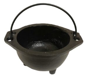 crystalo - cast iron cauldron size- "d (5.5" d, plain)