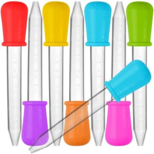 colibrox liquid dropper - silicone droppers for kids - pipette kids - 5 ml pipettes plastic droppers - candy dropper - water droppers for kids - preschool droppers - food grade pipettes