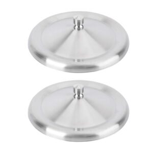 doitool tea mug lid 2pcs stainless steel coffee mug cover water beverage drinking cup lid cover anti tea cup cap 10cm (silver) universal cup lid