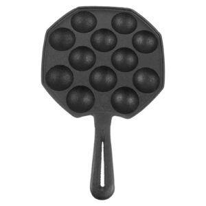 hemoton pans grill pan 19 holes baking tray cast iron nonstick cooking plate pancakes plate octopus balls baking maker for quail egg octopus black nonstick frying pan nonstick frying pan