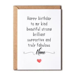 lillagifts mimi birthday card - amazing mimi gift - birthday card mimi - funny mimi card - card for mimi birthday, 5x7 inches