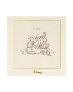 uk greetings disney birthday card - minnie mouse birthday card - mickey mouse birthday card - birthday card for her - minnie and mickey kissing original sketch - blank card