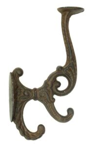 fixturesfirst solid cast iron victorian coat hook - set of 2