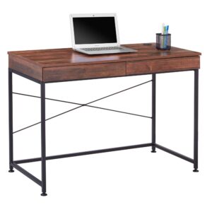 realspace® 44"w valdi computer desk, brown